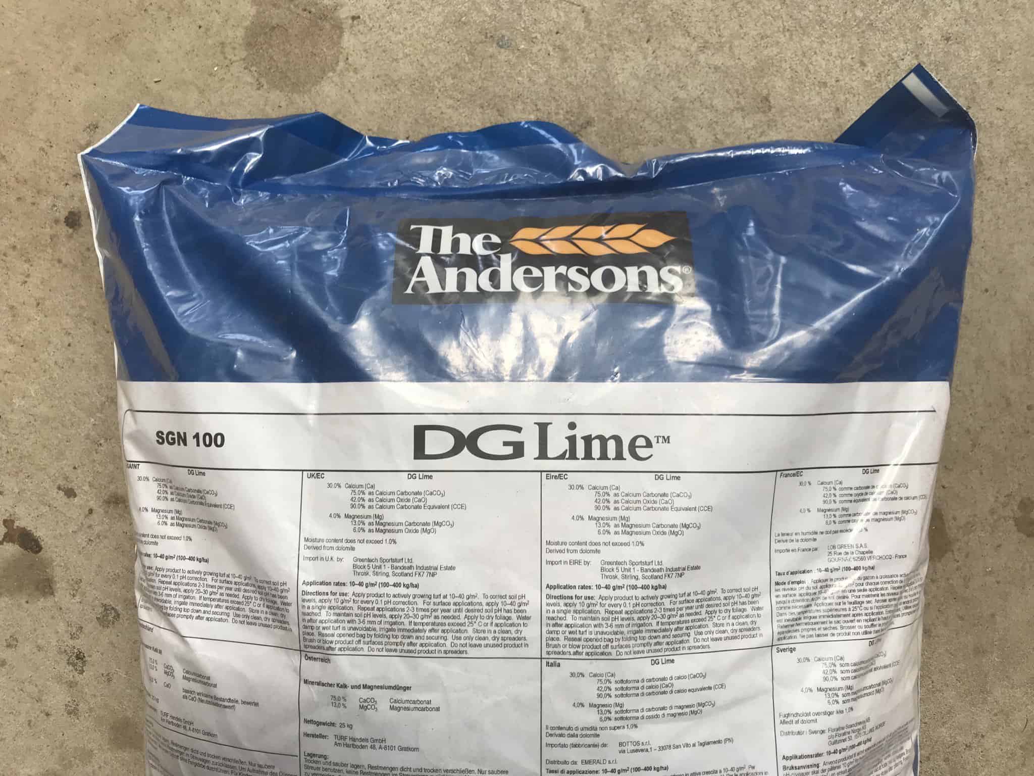 Anderson's DG Lime 25kg - Disperasable Granular Lime - Lawn Addicts