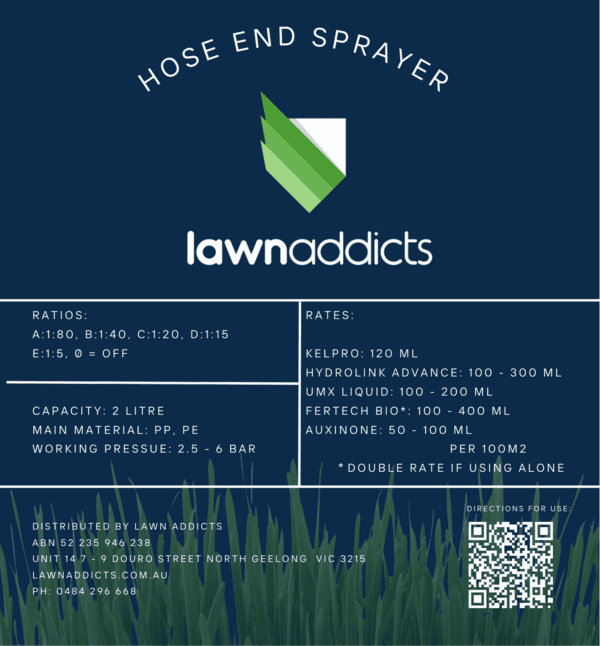 2 Litre Calibrated Hose On Sprayer - Lawn Addicts